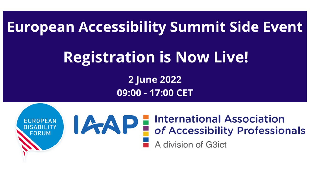 European Accessibility Summit Side Event 2022: EU is leading the way ...